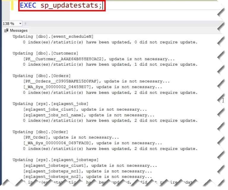 Update Stats on Table SQL Server - SQL Server Guides