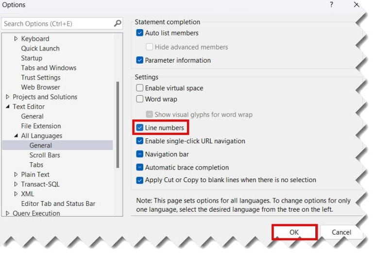 How To Show Line Numbers In SSMS - SQL Server Guides